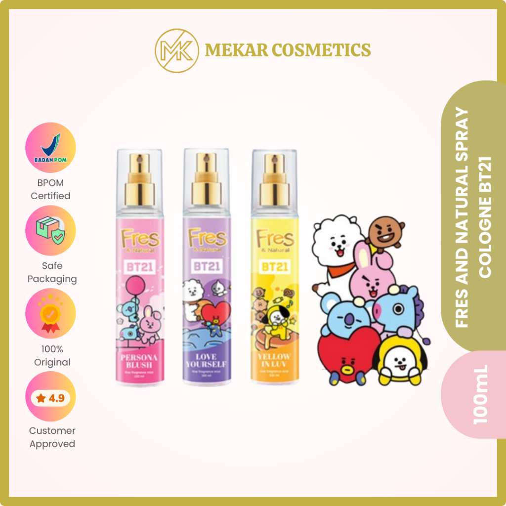 Jual FRES AND NATURAL SPRAY COLOGNE BT21 100 ML | Shopee Indonesia