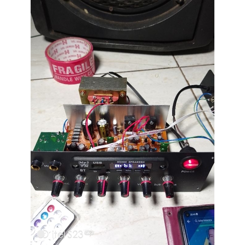 Jual kit modul speaker aktif mono plus echo plus sub woofer dan trafo ...