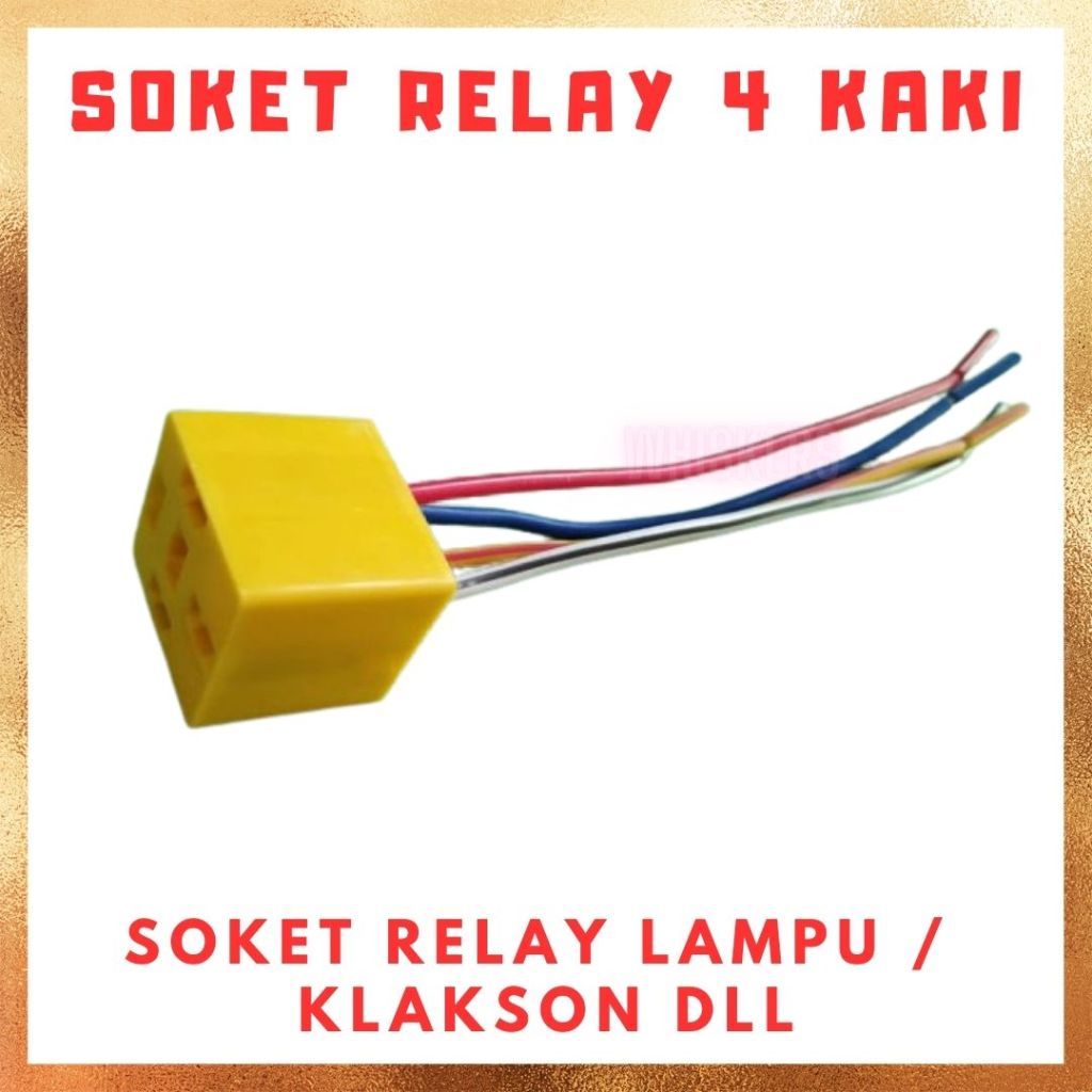 Jual [PCS] SOKET SOCKET RUMAH RELLAY RELAY MOBIL 4 KAKI KABEL HOUSING ...