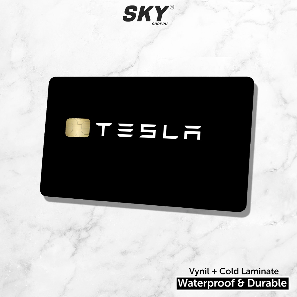Jual Sticker Stiker Kartu Atm Skin Card Tesla Black Card Waterproof ...