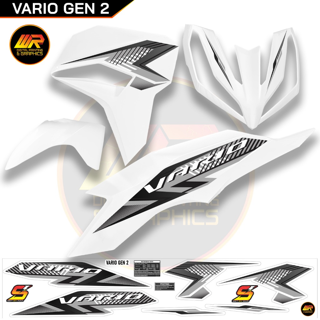Jual Striping Vario Gen 2 Simpel Transparan Stiker Honda Vario Gen 2 ...