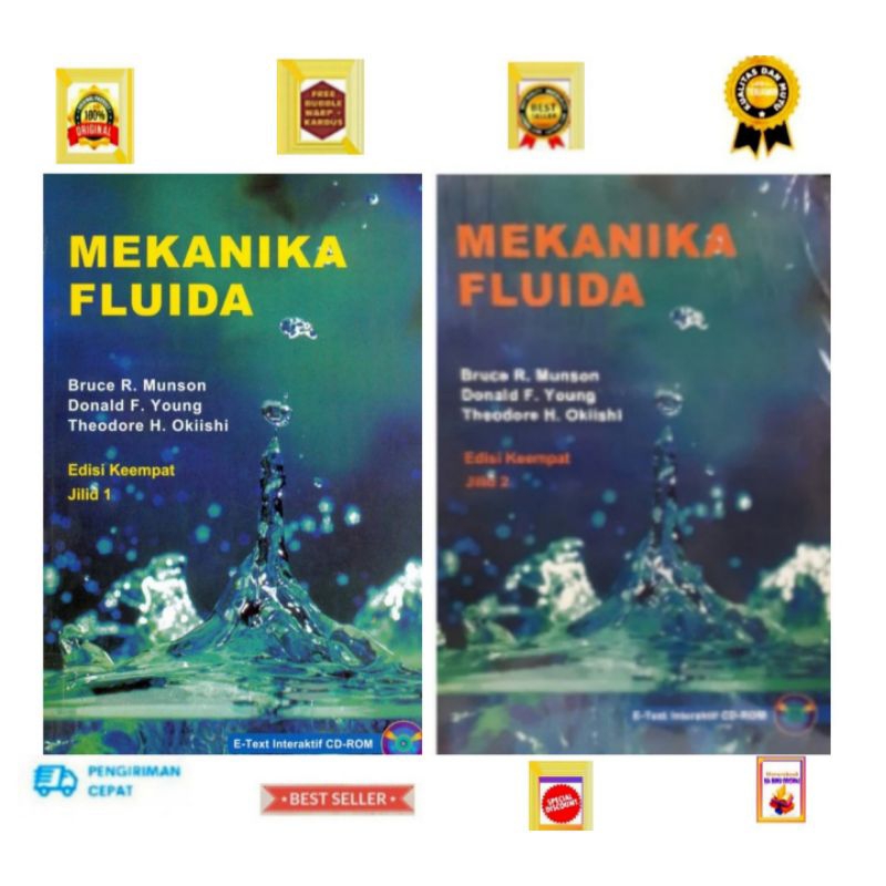 Jual (Original). Buku Mekanika Fluida edisi 4 Jilid 1 & 2 - Bruce R Munson | Shopee Indonesia
