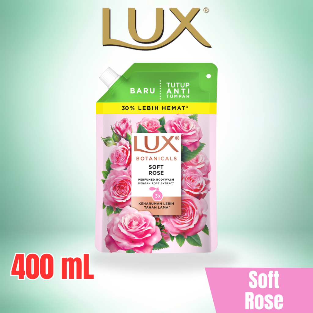 Jual Lux Botanicals Soft Rose 400mL Kemasan Pouch Refill | Shopee Indonesia