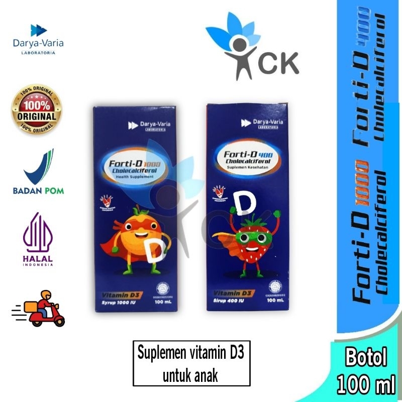 Jual FORTI-D FORTI D 400 / 1000 IU SYRUP BOTOL 100 ML Sertifikasi Halal ...