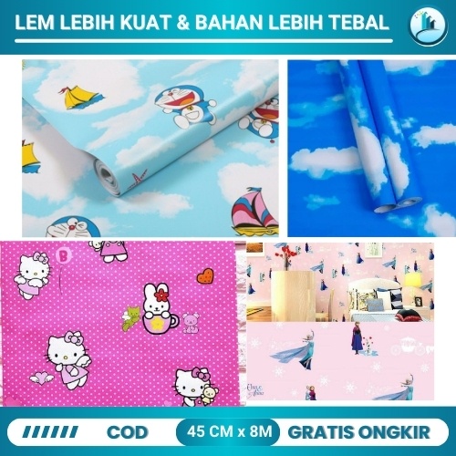 Jual Wallpaper Anak Wallpaper Dinding Anak Sticker Dinding Anak Wallpaper Kamar Anak Hello Kitty ...