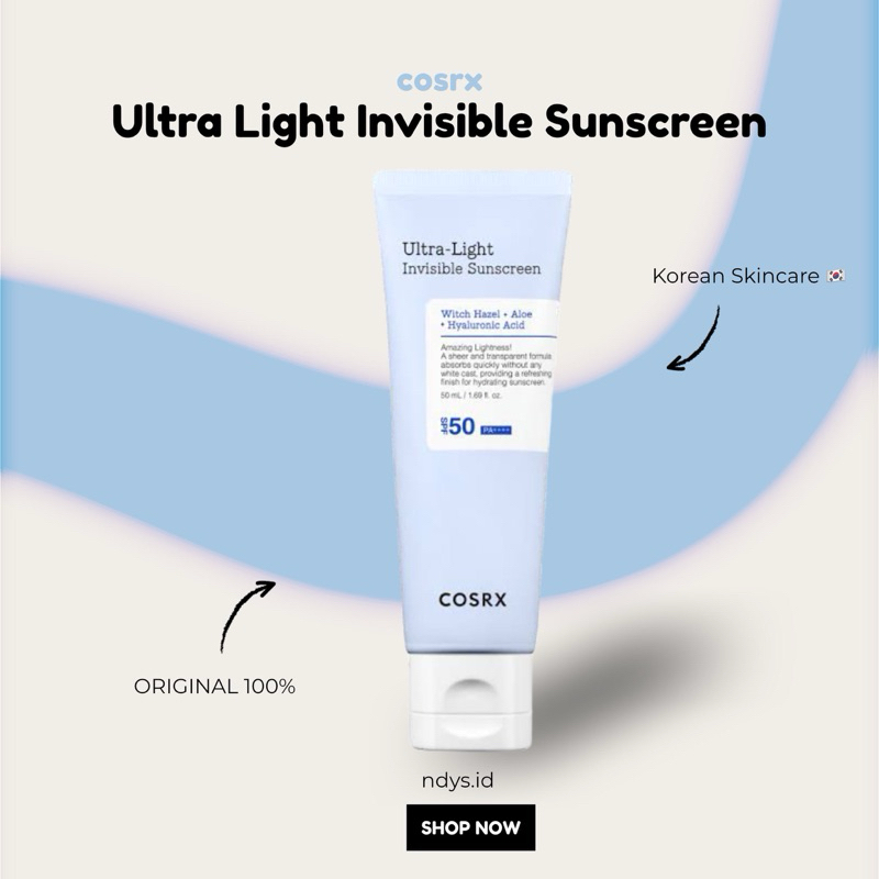 Jual COSRX Ultra Light Invisible Sunscreen SPF 50+ PA++++ 50ml | Shopee Indonesia