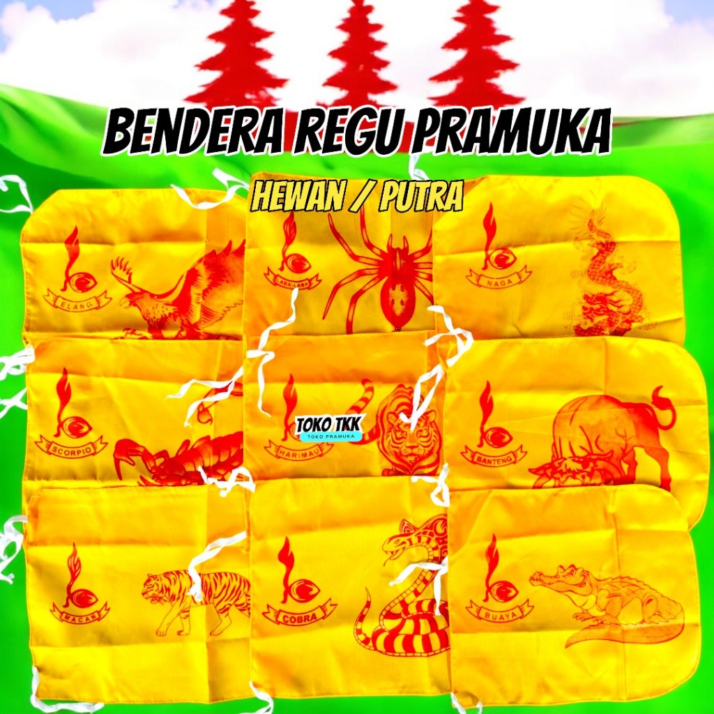 Jual Bendera regu pramuka putra / bendera regu hewan / putra | Shopee ...