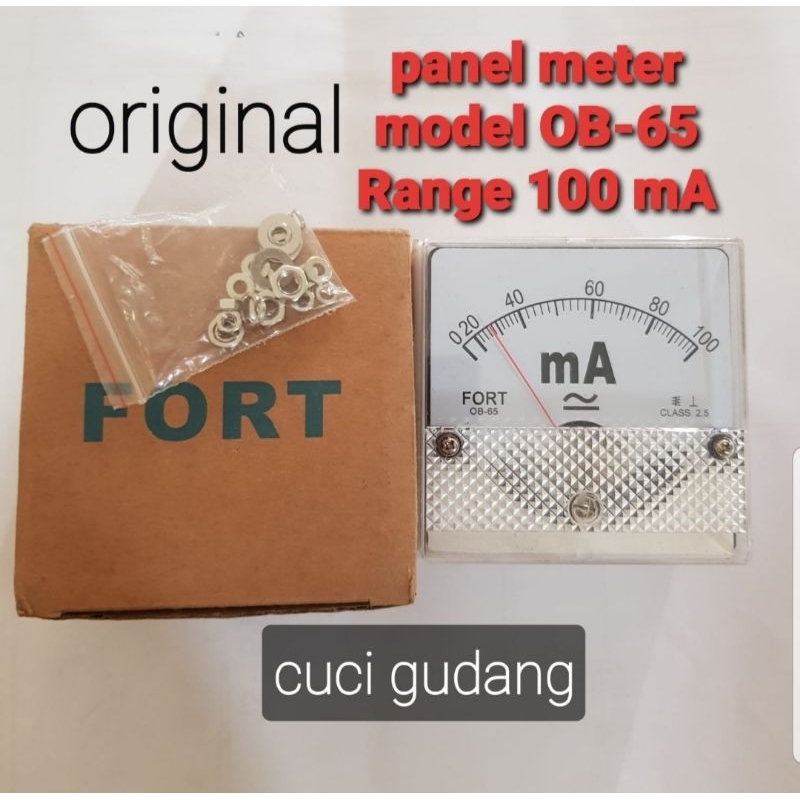 Jual Analog amper panel meter FORT OB 65 range 100 mA | Shopee Indonesia