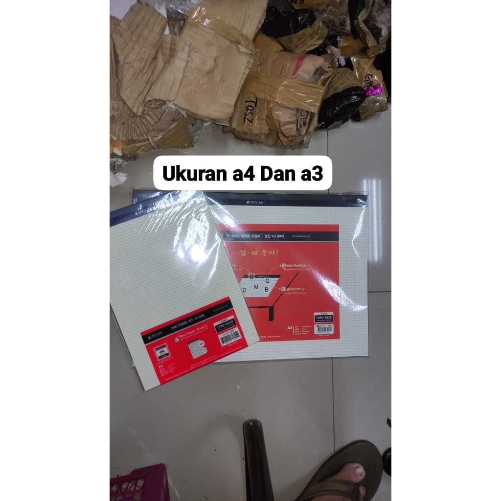 Jual buku grid kotak 2 oxford paper korea ( LEGAL PAD A3 80 lembar / A4 ...