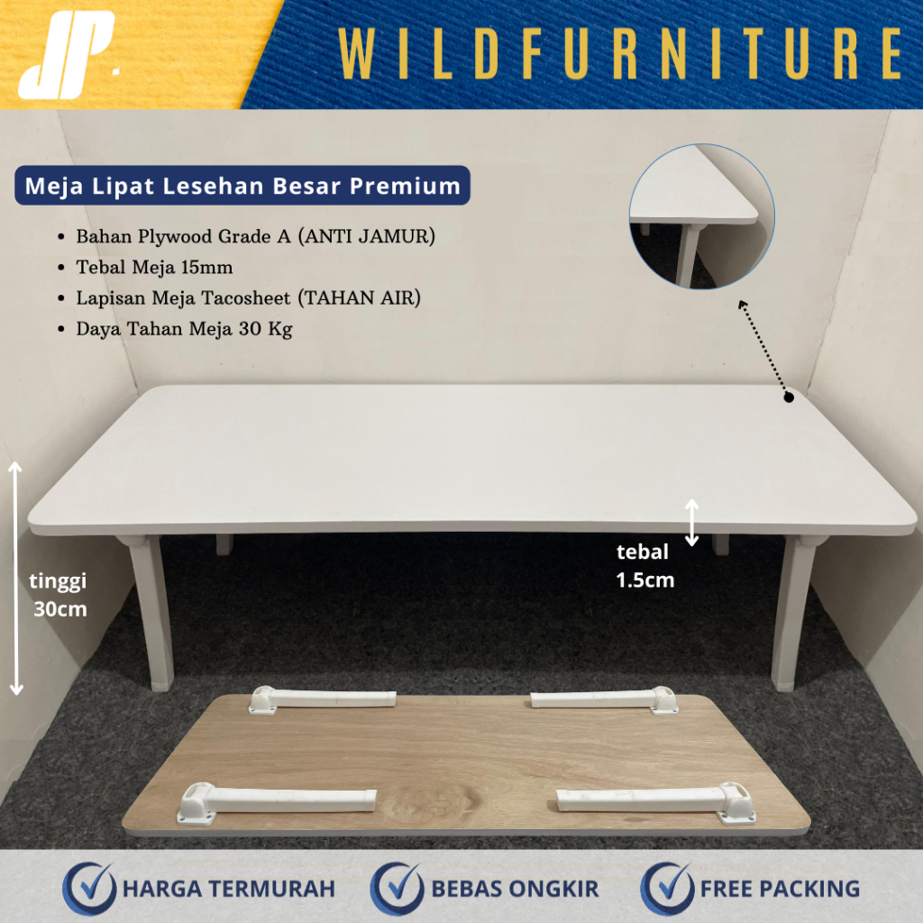 Jual (BISA DILIPAT) MEJA LIPAT LESEHAN BESAR 100cmx4cm / 80cmx60cm MEJA ...