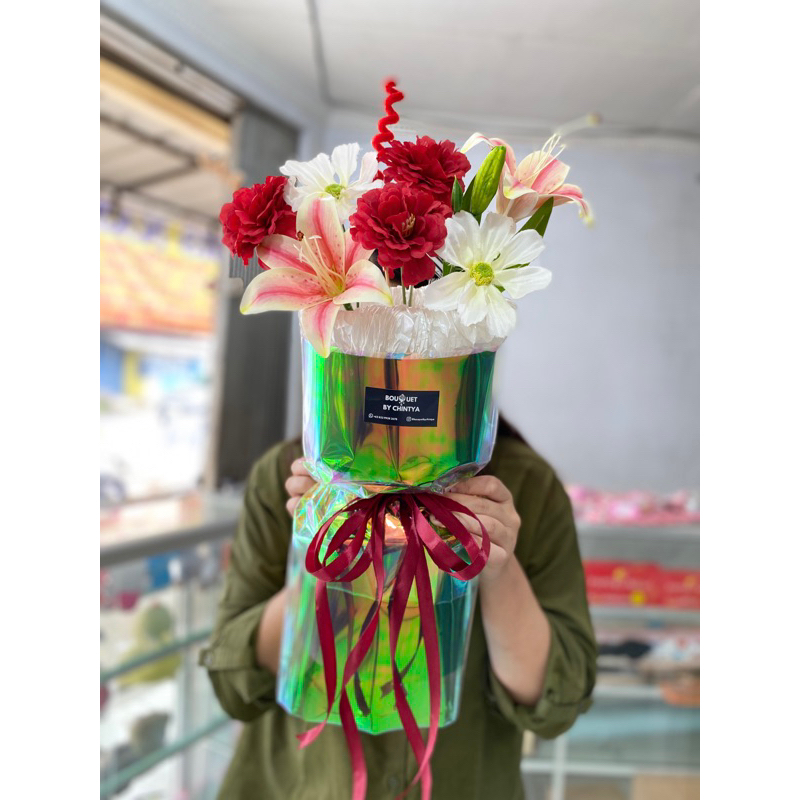 Jual ROUND BOUQUET BUKEY ROUND BUKET BUNGA BUKET WISUDA BUKET VALENTINE ...