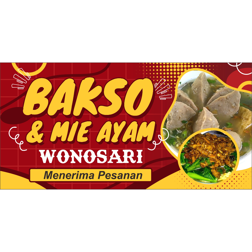 Jual Banner Spanduk Bakso dan Mie Ayam Wonogiri | Shopee Indonesia