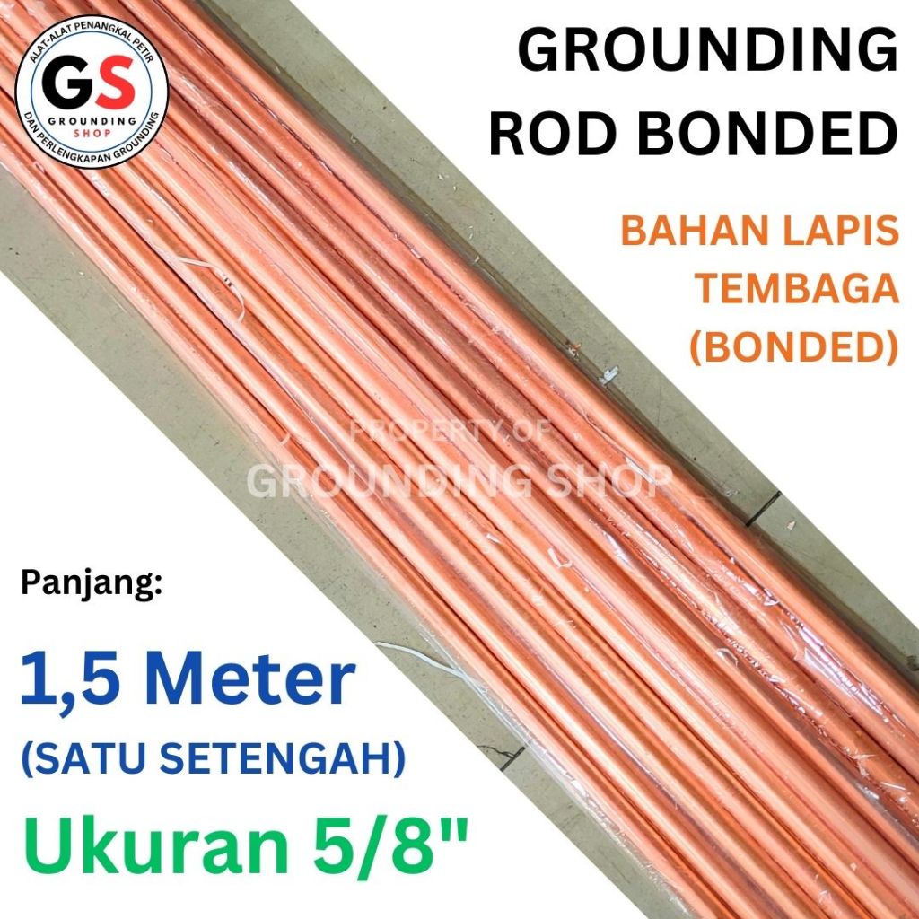 Jual Rod Bonded 5/8 x 1,5 Meter Bahan Lapis Tembaga / Stik Rod ...