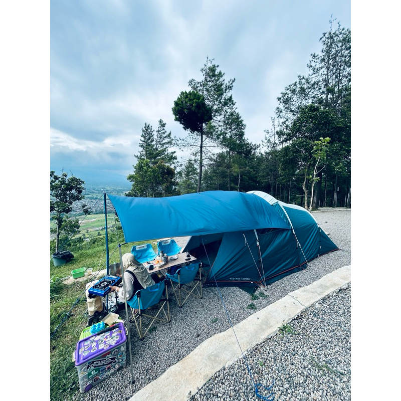 Jual Flysheet Ripstok Premium 3x4 Warna Biru untuk Tenda Arpenaz Family ...