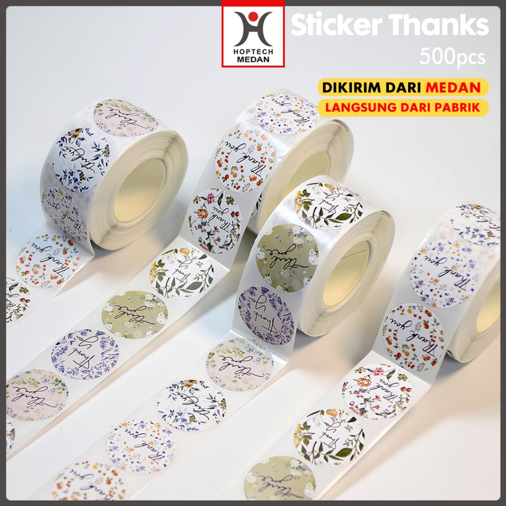 Jual Hoptech Medan - Sticker Thank You 500 pcs/Stiker Terima Kasih ...