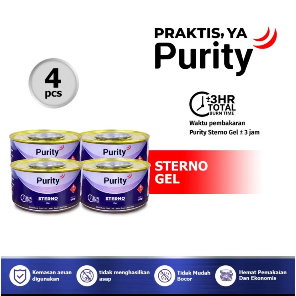 Jual STERNO GEL PURITY / STERNO GEL MEDAN / STERNO GEL TAHAN LAMA ...