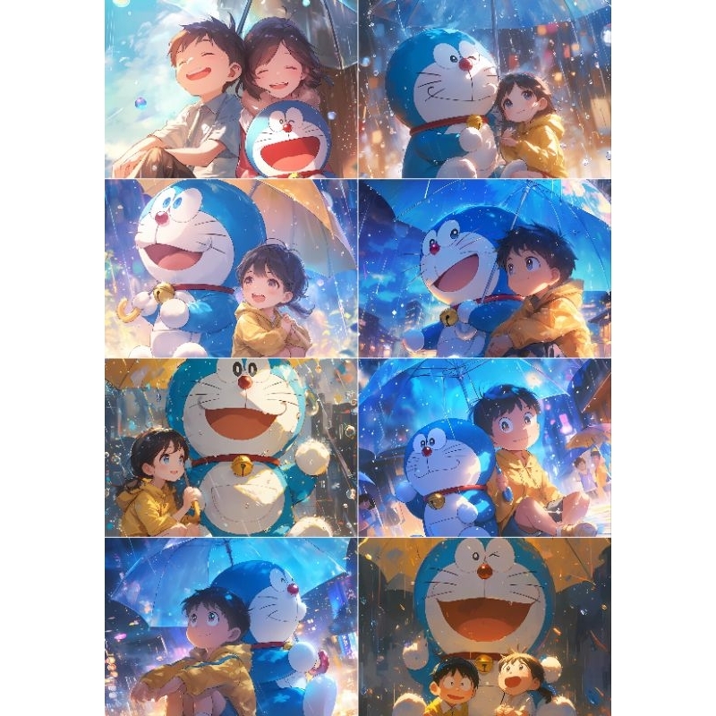 Jual Doraemon nobita photo poster a4 | Shopee Indonesia