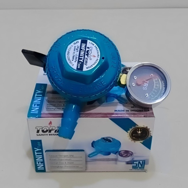 Jual Regulator LPG TOP gas - Biru Regulator Top Gas + Meter Infinity ...