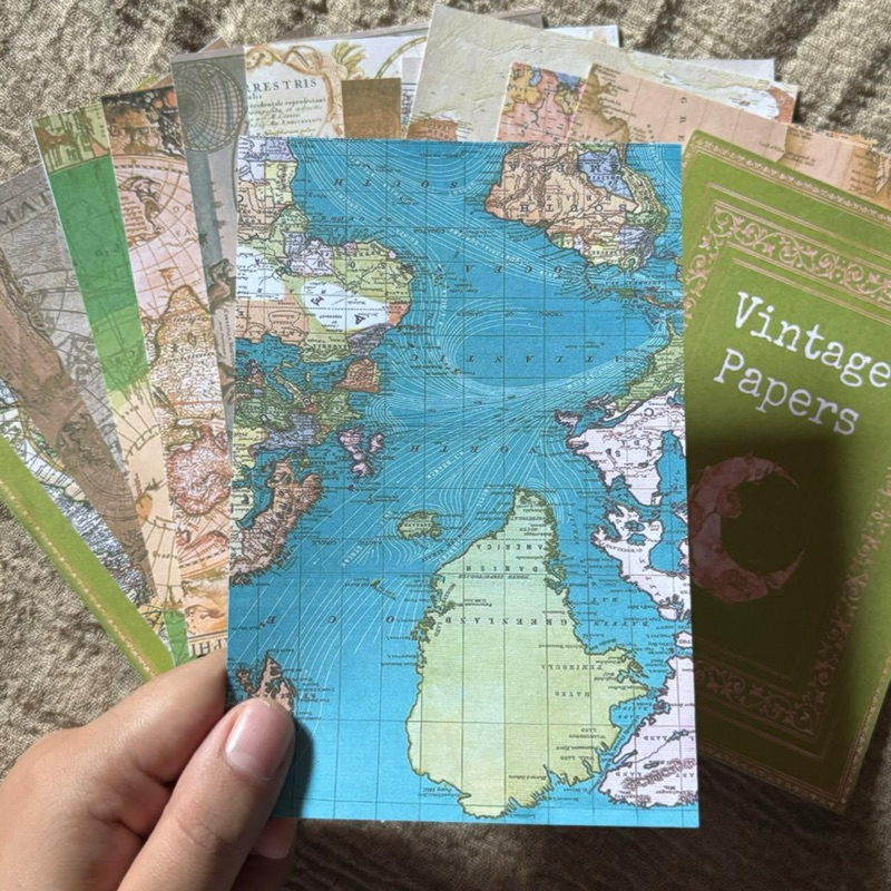Jual deco paper maps theme, paper journal, paper scrapbook, paper deco ...