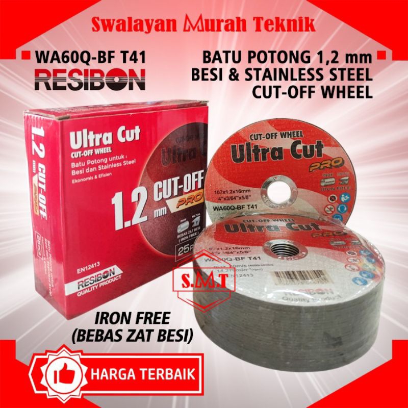 Jual Batu Gerinda Potong Besi Stainless Steel Inox RESIBON ULTRA Cut ...