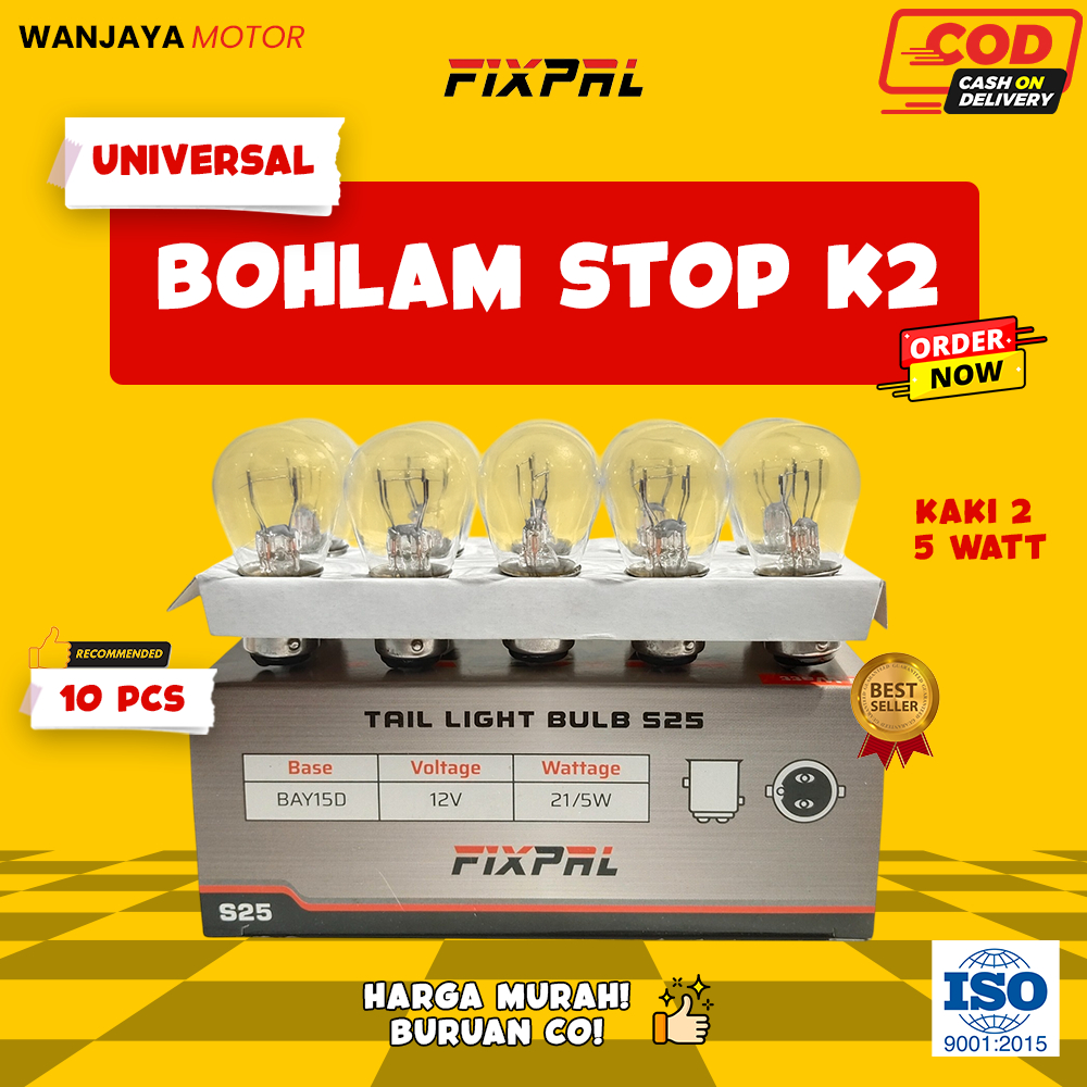 Jual BOHLAM STOP MOTOR UNIVERSAL 12V HARGA UNTUK 1KOTAK ISI 10PCS ...