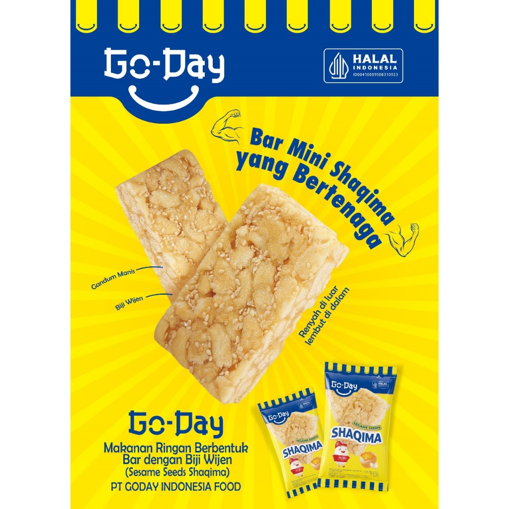 Jual Go Day Shaqima Sesame Seeds Snack Bar Biji Wijen 28gr (10 PCS ...