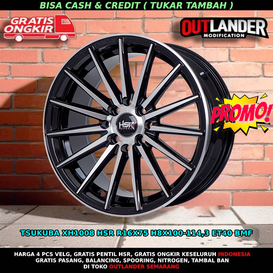 Jual VELG MOBIL RACING RING 16 TYPE HSR TSUKUBA R16X7,5 H 4X100 - 4X114,3 ET40 BMF | Shopee ...