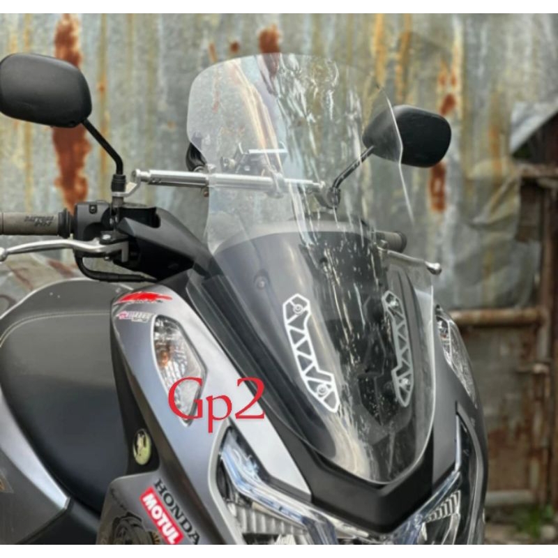 Jual WINDSHIELD YAMAHA LEXI LX NEW TINGGI 58CM TEBAL 4 MILI LEXI LX NEW ...