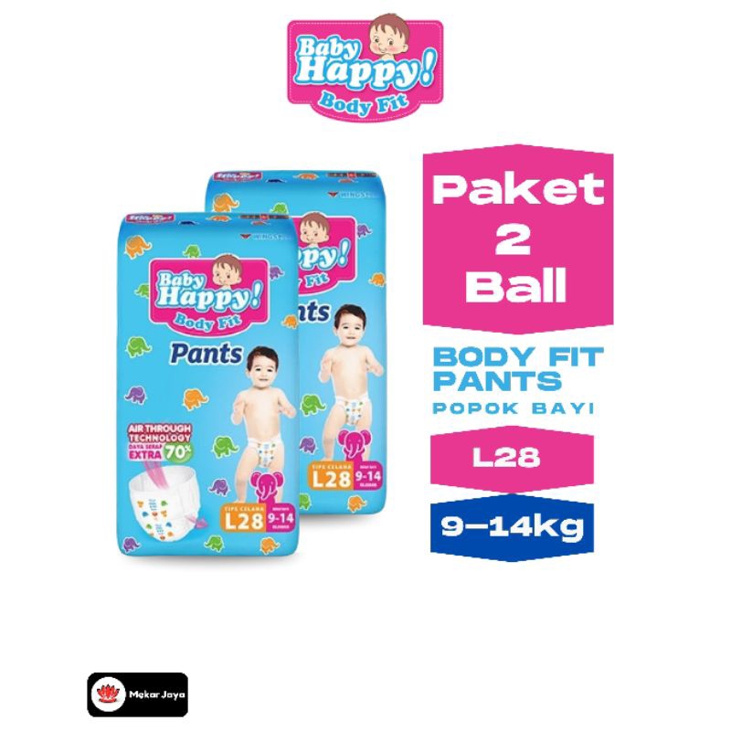 Jual [PAKET 2 BALL] Baby Happy Body Fit Pants L28 | Shopee Indonesia