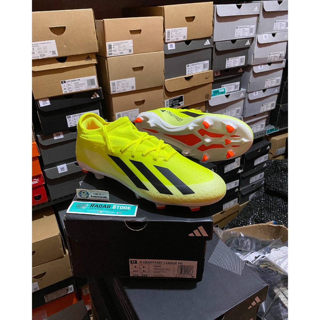 Jual Sepatu Bola Adidas X CrazyFast League FG Yellow IG0605 Original ...
