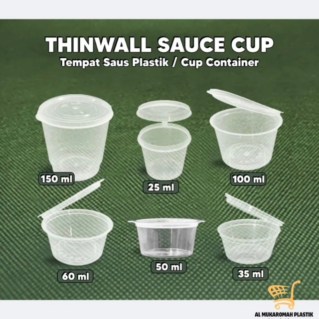 Jual [isi 50pcs] THINWALL SAOS CUP/PUDING CUP/CUP SAMBAL 25ml 35ml 60ml ...
