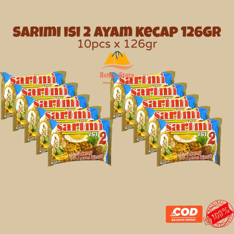 Jual SARIMI isi 2 Goreng Ayam Kremes, Kecap, Pedas Korea (isi 12pcs ...