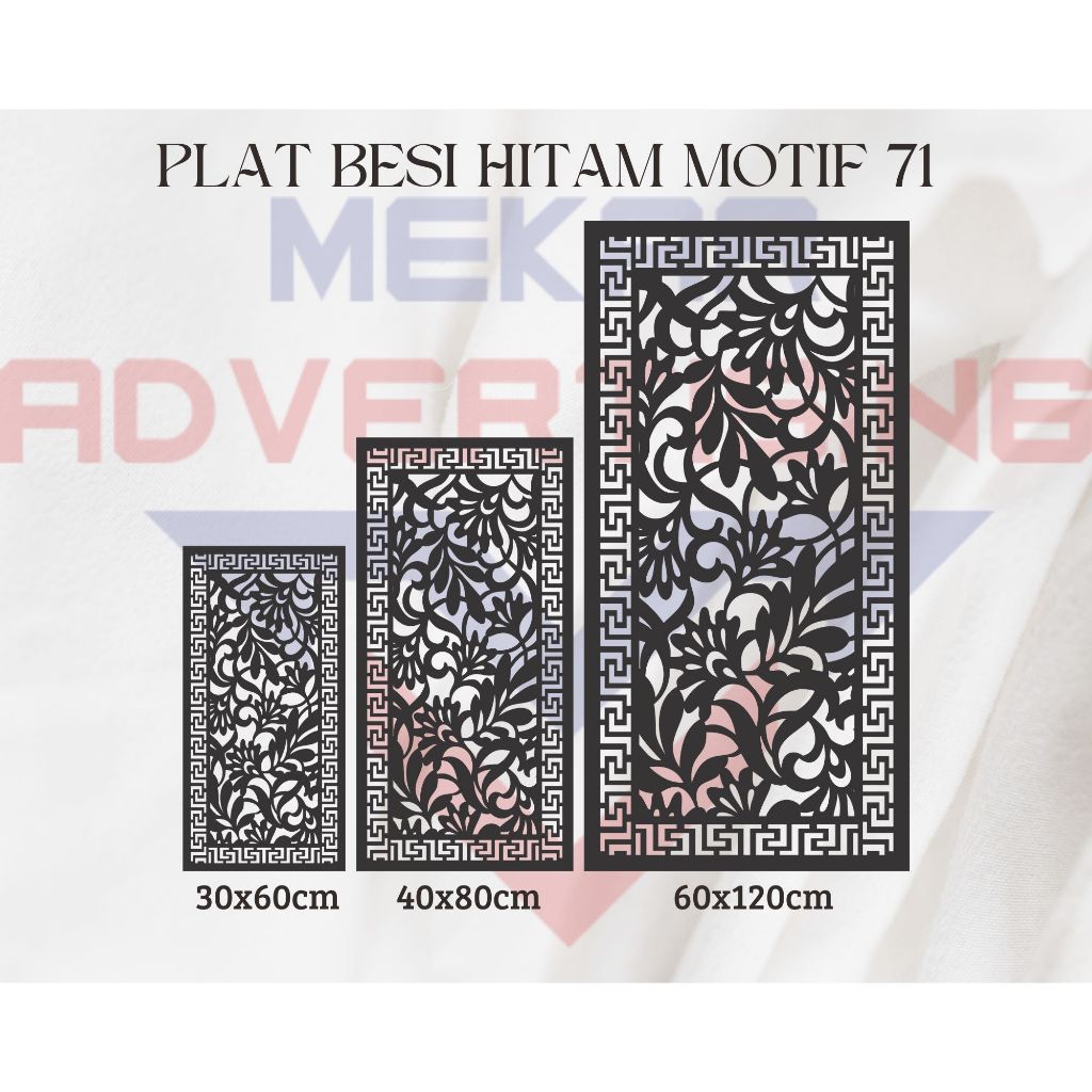 Jual KRAWANGAN PLAT HITAM PAGAR CUTTING LASER MOTIF 71 | Shopee Indonesia