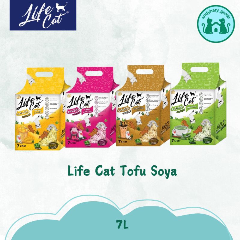Jual LIFE CAT TOFU SOYA 7L Cat Litter Clumping Sand Pasir Gumpal Kucing ...