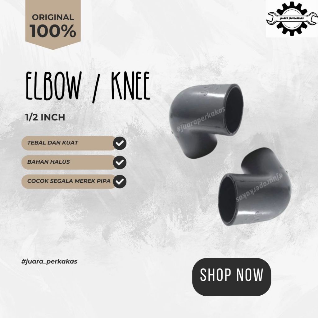 Jual JAYA Knee Keni Elbow PVC 1/2" Sambungan Pipa Fitting 1/2 Inch | Shopee Indonesia