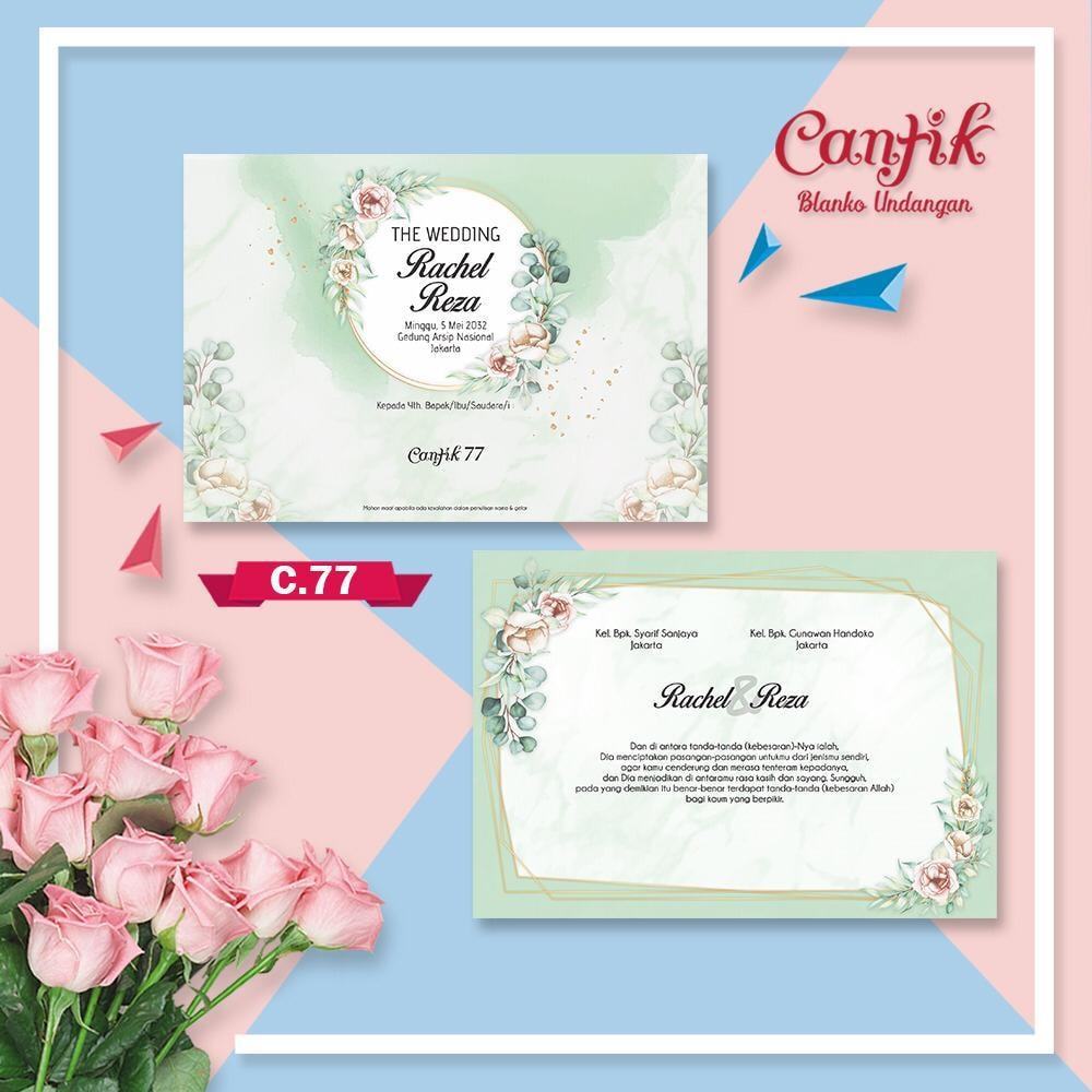 Jual CANTIK 77 | Blangko Undangan | Undangan Murah | FLASH SALE | isi 100 pcs | Shopee Indonesia