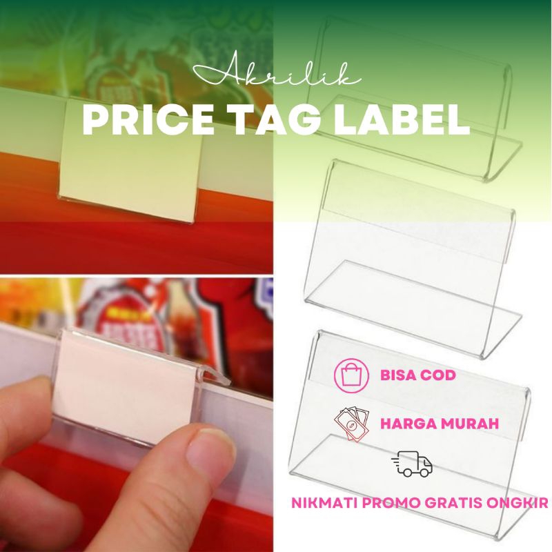 Jual AKRILIK STAND HARGA LABEL HARGA PRICE TAG LABEL DISPLAY SLIP HARGA ...