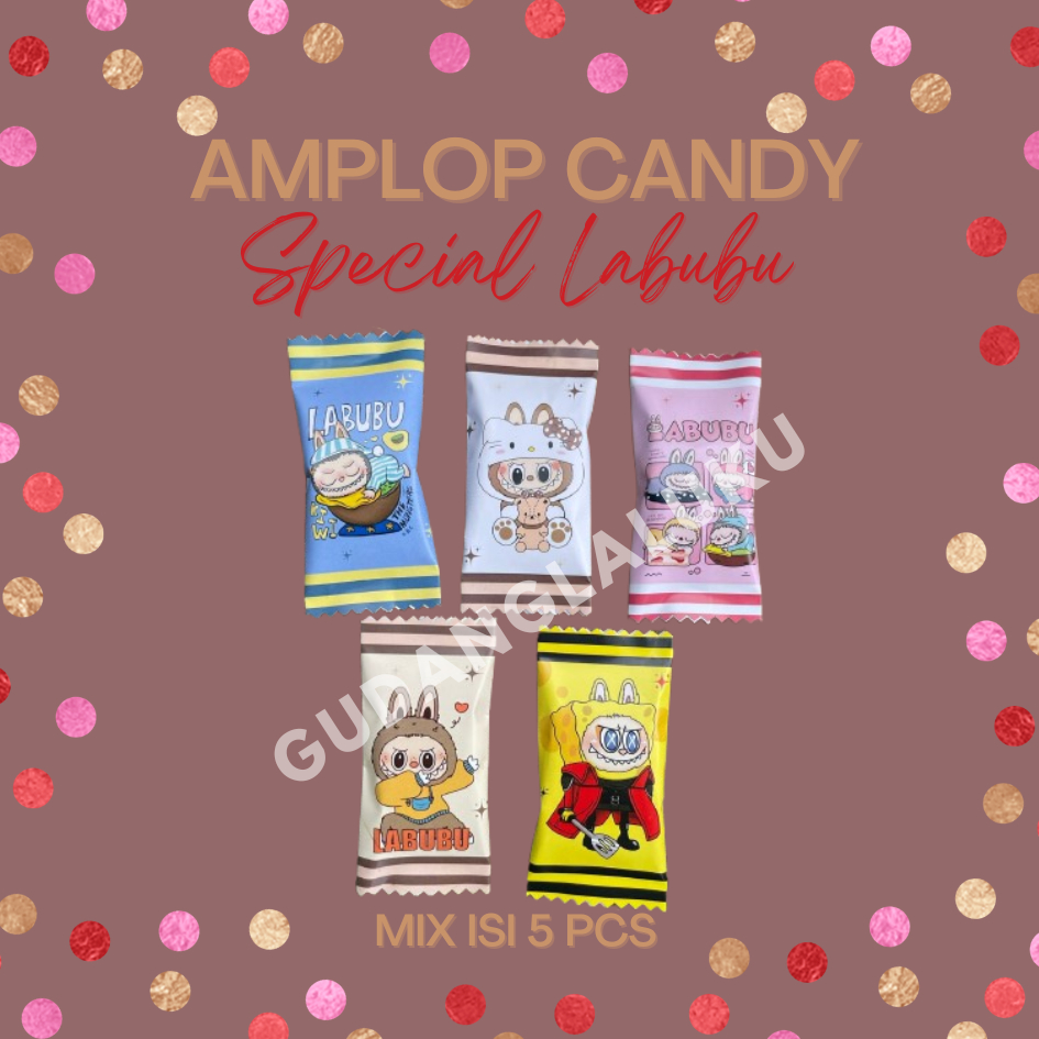 Jual (5pcs) Amplop Permen Lebaran series LABUBU Lucu dan unik untuk ...