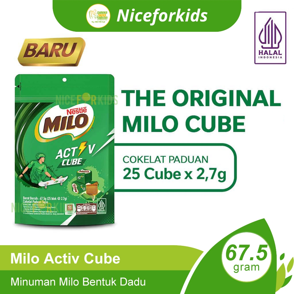 Jual Nestle Milo Activ Cube 67.5gr (25 x 2.7gr) Minuman Milo Bentuk ...
