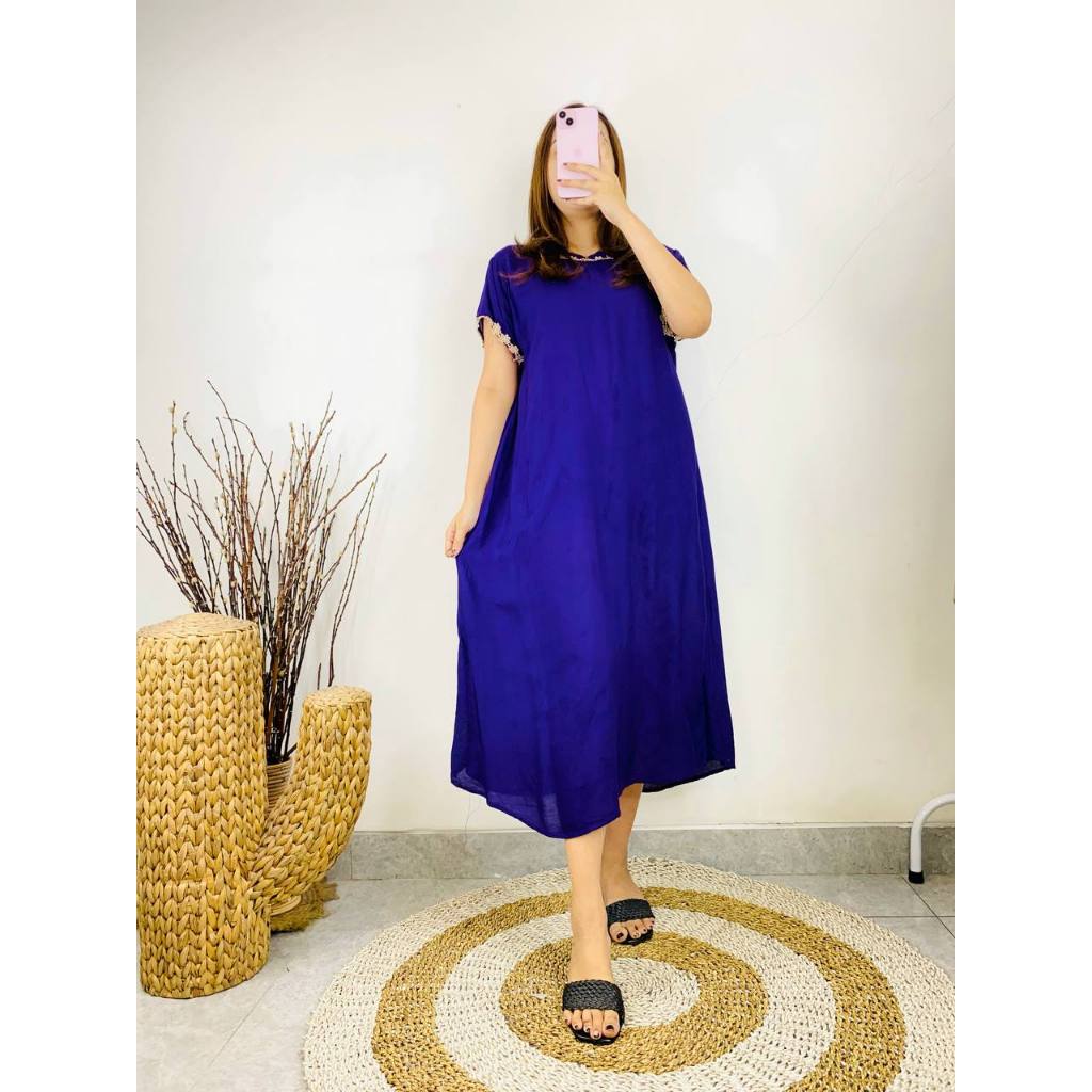 Jual Batik Benang Raja Daster Payung Renda Polos | Shopee Indonesia