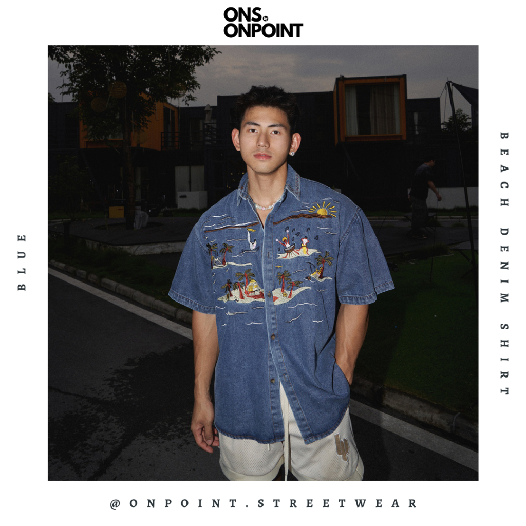Jual [ONS BY ONPOINT] Beach Denim Shirt - kemeja denim pria kemeja ...