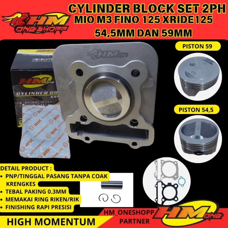 Jual Blok Seher Bore Up Mio M3 Mio Z 2PH Spek 54.5 dan 59 Fulset | Shopee Indonesia