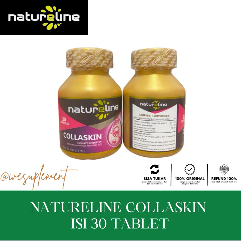 Jual NATURELINE COLLASKIN ISI 30 TABLET | Shopee Indonesia
