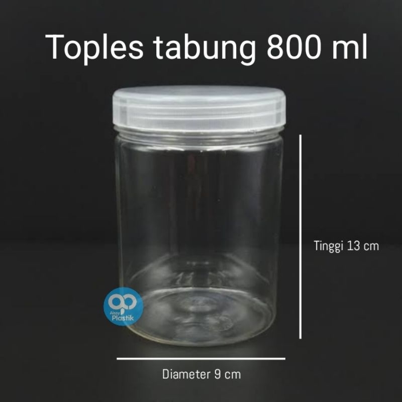Jual Toples tabung/toples jar plastik 800 ml | Shopee Indonesia