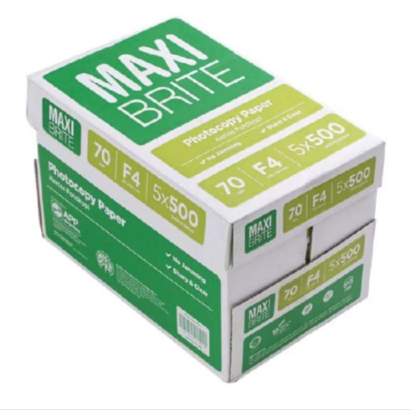 Jual 1 box(5 rim) kertas foto copy F4 maxi 70gr/kertas HVS | Shopee ...
