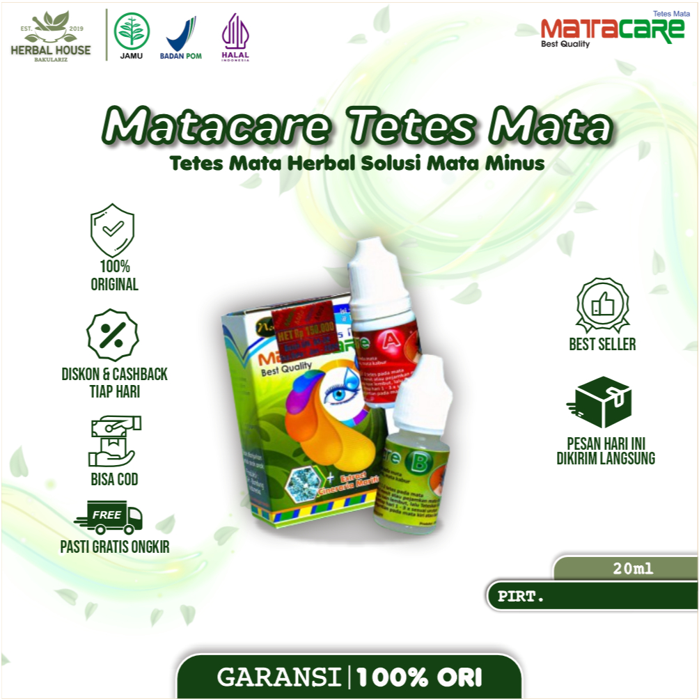 Jual MATACARE - HERBAL TETES MATA ORIGINAL 100% SOLUSI MATA MERAH MINUS ...