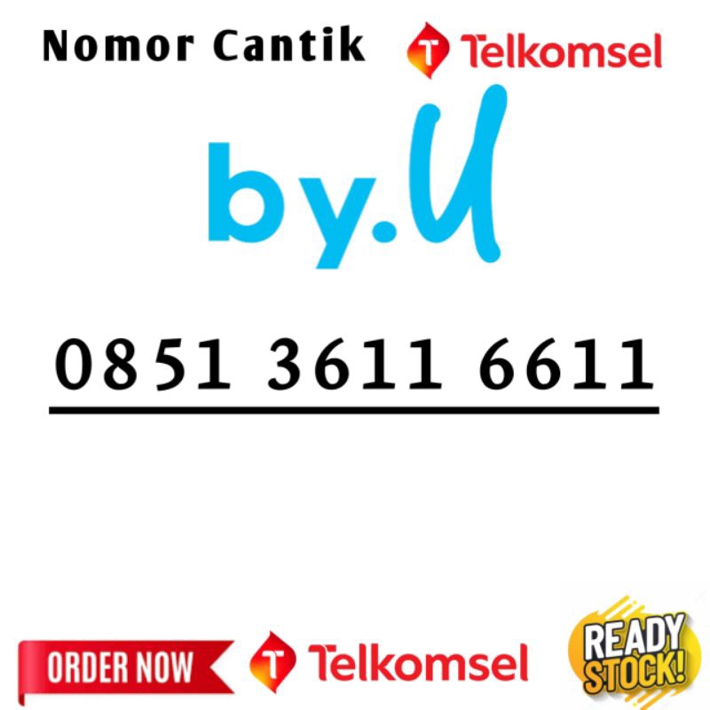 Jual Kartu Perdana Nomor Cantik Telkomsel byU - Nomor Cantik byU 3611 ...