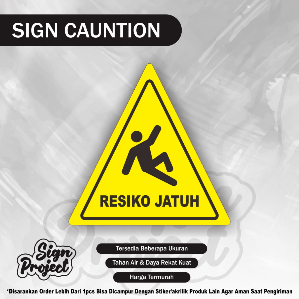 Jual STIKER VINYL RESIKO JATUH stiker vinyl anti air RESIKO PASIEN ...