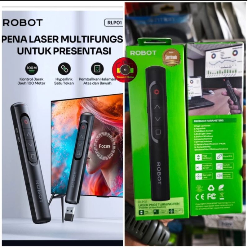 Jual Robot RLP01 Laser Pointer presentation red Presenter | Shopee ...
