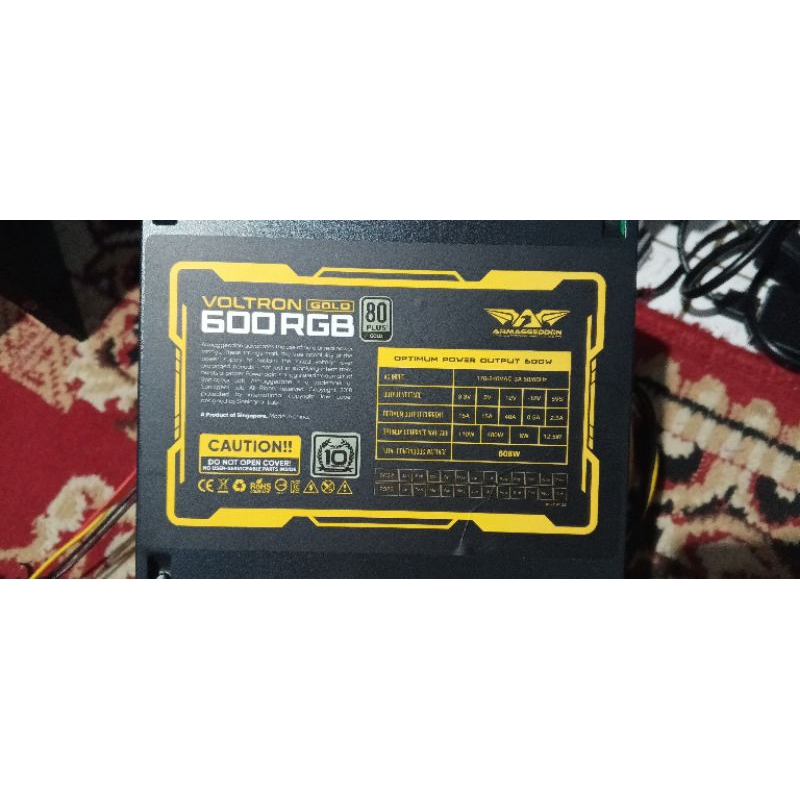 Jual Power Supply PSU 600w 80+gold Armageddon (garansi sampai 2032 ...